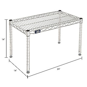 Nexel Chrome Wire Dunnage Rack, 24"W x 14"D x 14"H