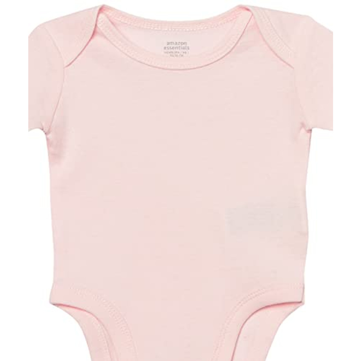 Amazon Essentials Unisex Babies' Long-Sleeve Bodysuits, Pack of 6, Ecru/Light Pink/Rose/Floral/Strawberry/Stripe, Newborn