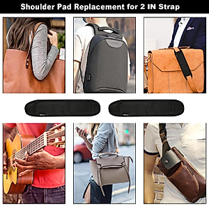 Cosmos 2 Pcs Shoulder Strap Pad Backpack Straps Pads Universal Cushion Shoulder Pad Replacement for Laptop Bag, Messenger Bag, Travel Duffel Bag, Guitar Bag/Car Seat Shoulder Strap Bag Strap Padding
