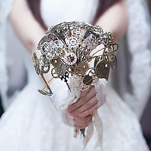 ZOOFOX 300 Gram Gears Charms, Mixed Vintage Bronze Watch Cog Wheel Set, DIY Metal Steampunk Pendant for Crafting, Jewelry Making Accessory