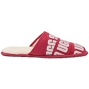 UGG Men's Scuff Graphic Band Slipper, Samba RED, 12