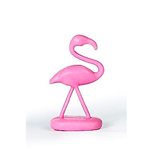 Mini Plastic Yard Flamingos - 100 Miniature Figurines Fairy Garden Miniature Moss Landscape Crafts Ornament Accessories for Home or Office Décor by: Gut Bustin' Games (Pink)