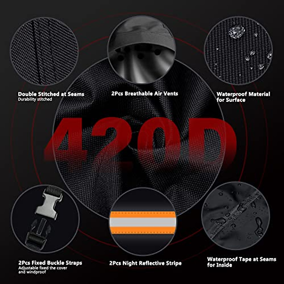 ClawsCover ATV Quad Covers 88 Inch XXL(Plus) Waterproof Outdoor Heavy Duty Oxford Cloth 4 Wheeler Accessories Fadeless Windproof All Weather Protection for Polaris Can am Kawasaki Honda Yamaha Suzuki