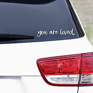 Positive Affirmation Mirror Decals, Self Love Decor, Inspirational Wall Quotes, Motivational Laptop Stickers, Set of 6 Sayings: Your Are Intelligent, Loved, Kind, Beautiful, Brave, and Enough