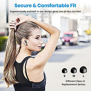 True Wireless Earbuds,Bluetooth Earbuds IPX5 Waterproof, Touch Control,HiFi Stereo in-Ear Headphones,36H Playtime with Fast Charging Case, Suitable for Sports and Business (Black)