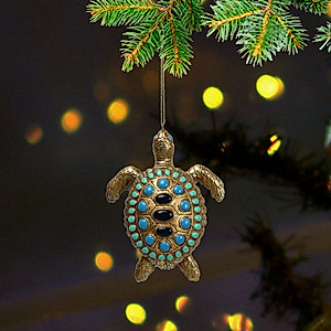 Comfy Hour Under The Sea Collection, Ocean Wild Animal Turtle Ornaments, Summer Decoration, Resin