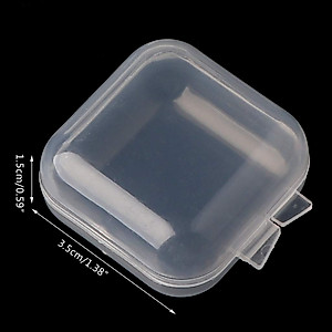 Diarypiece 20 Pcs/set Plastic Jewelry Box Organizer Storage Cases, Mini Clear Bead Container