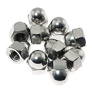 TAODAN 10pcs 1/4-20 Stainless Steel Hex Acorn Cap Nut Decorative Round Head Cover Dome Nuts
