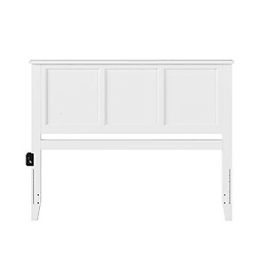 AFI Madison King Headboard with Turbo Charger in White