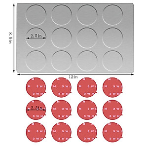 HEFANTU 12 Magnetic Spice Tins with Spice Racks Wall Mount & 120 Spice Labels, Storage Magnet Spice Containers, Clear Lid with Sift and Pour(Spices Not Included)(silver)