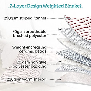 Sherpa Weighted Blanket - Adult Fuzzy Weighted Blanket 20lbs for Men & Women, Super Soft & Warm Fleece Weighted Blanket to Help with Fast Sleep 60"x80", Burgundy by Topblan