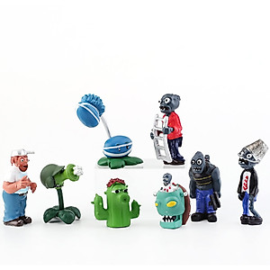 JHESAO 16 PCS Plants PVZ Toys Set Zombies Figurines Series PVZ Plush PVC Toys New, Great Gifts for Kids and Fans, Birthday and Party