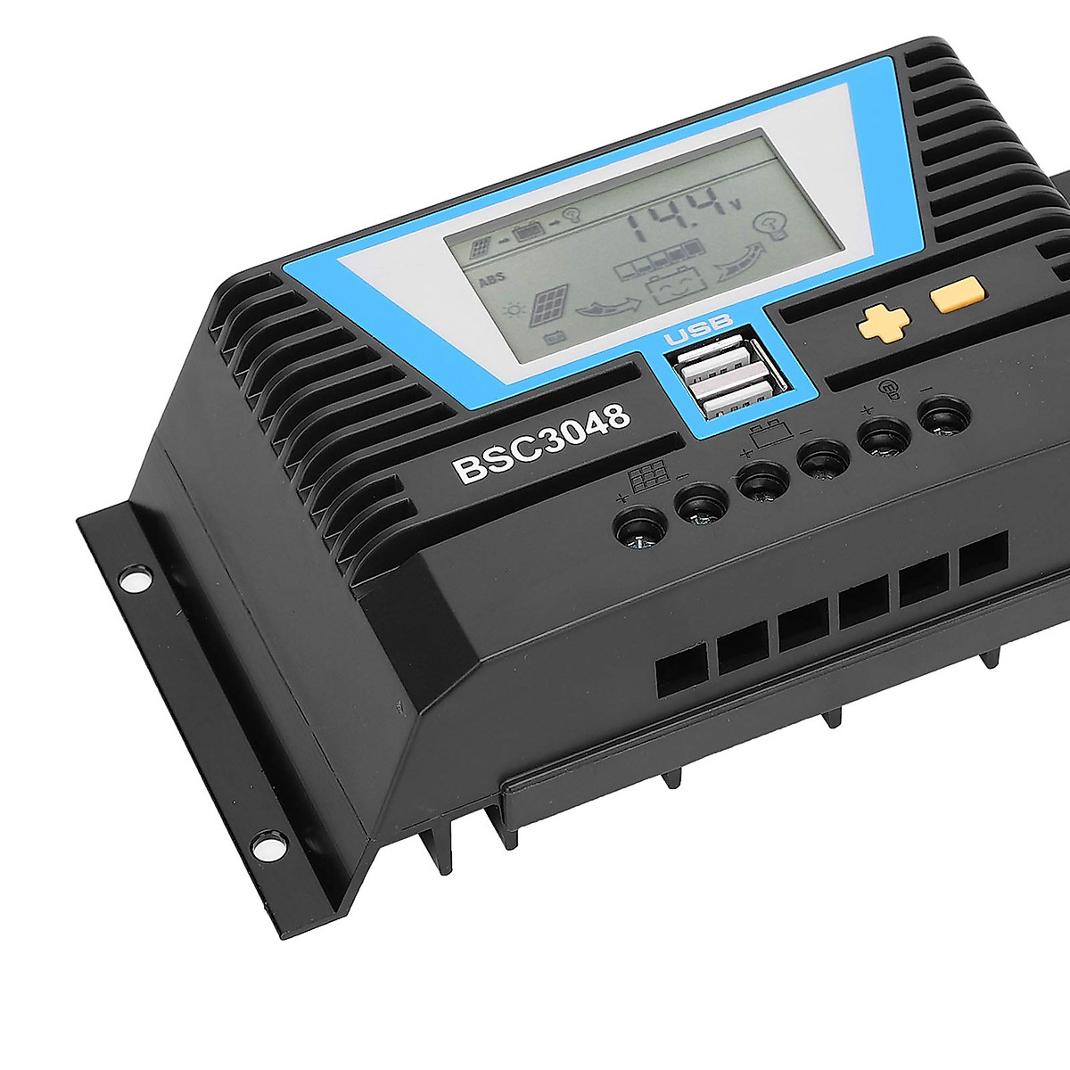 Hilitand BSC3048 30A Solar Battery Controller, 12V / 24V / 36V / 48V Energy Saving Controller, Suitable for Sealed Valve Regulated Acid Batteries, Gel Batteries, Liquid Acid Batteries