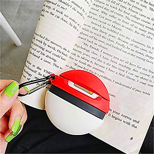 AirPod 2/1 Cases Cartoon Animation Unique Design, Kawaii Funny Skin, Suitable for Airpods Air Pods 2/1 Cover Gift Skins for Men, Women, Youth and Teenagers (Plus Poke Ball)