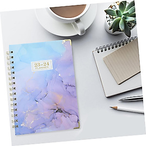 MAGICLULU 2pcs Note Pads Notebook Note Book Teacher Planner Home Supply Convenient Daily Planner Academic Year Planner 2023-2024 Planner Notepad Aluminum Alloy Household Office Handbook