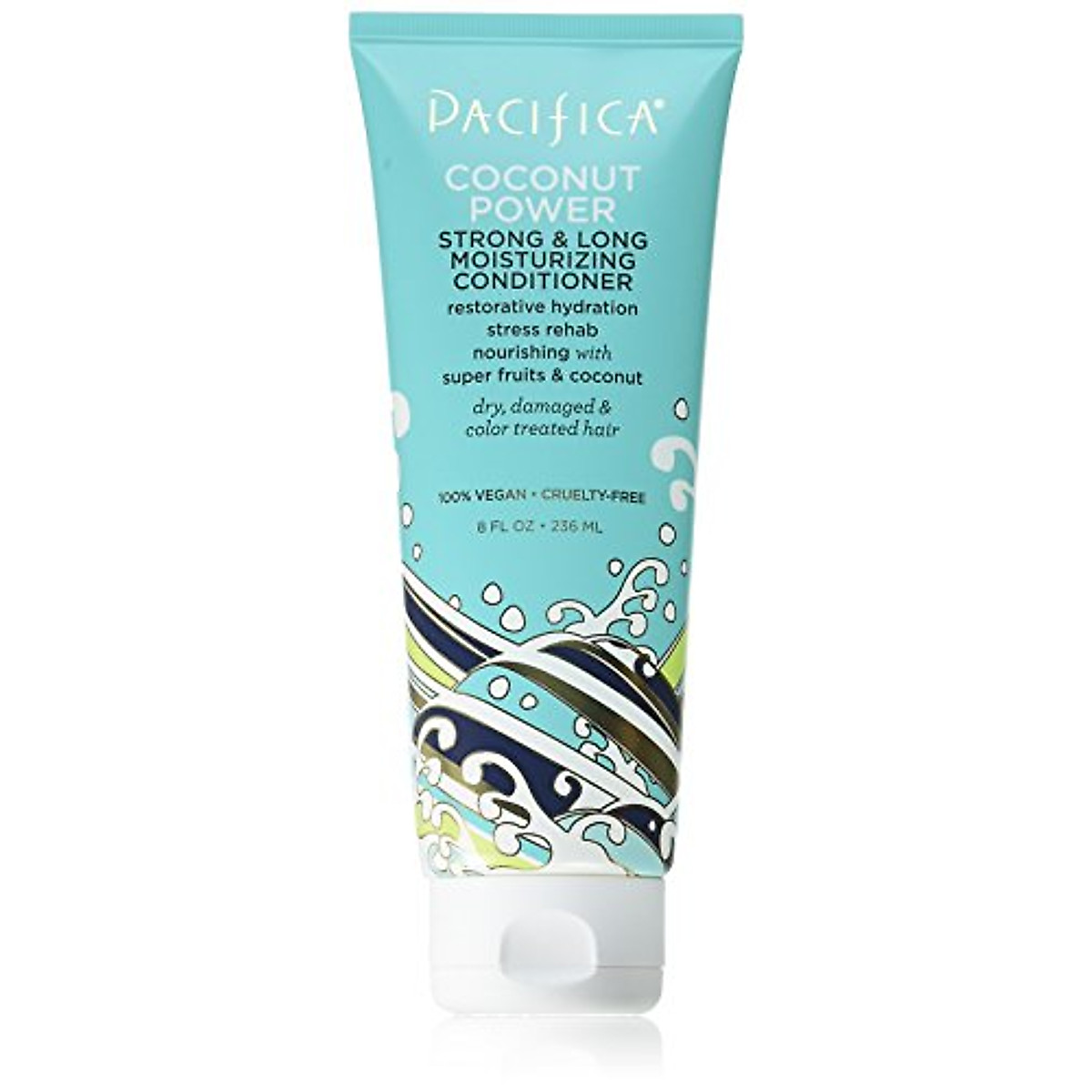 Pacifica Beauty, Coconut Power Strong & Long Moisturizing Conditioner, Hydrating + Nourishing, For Dry, Damaged, Color Treated Hair, Silicone Free, Sulfate Free, Vegan & Cruelty Free
