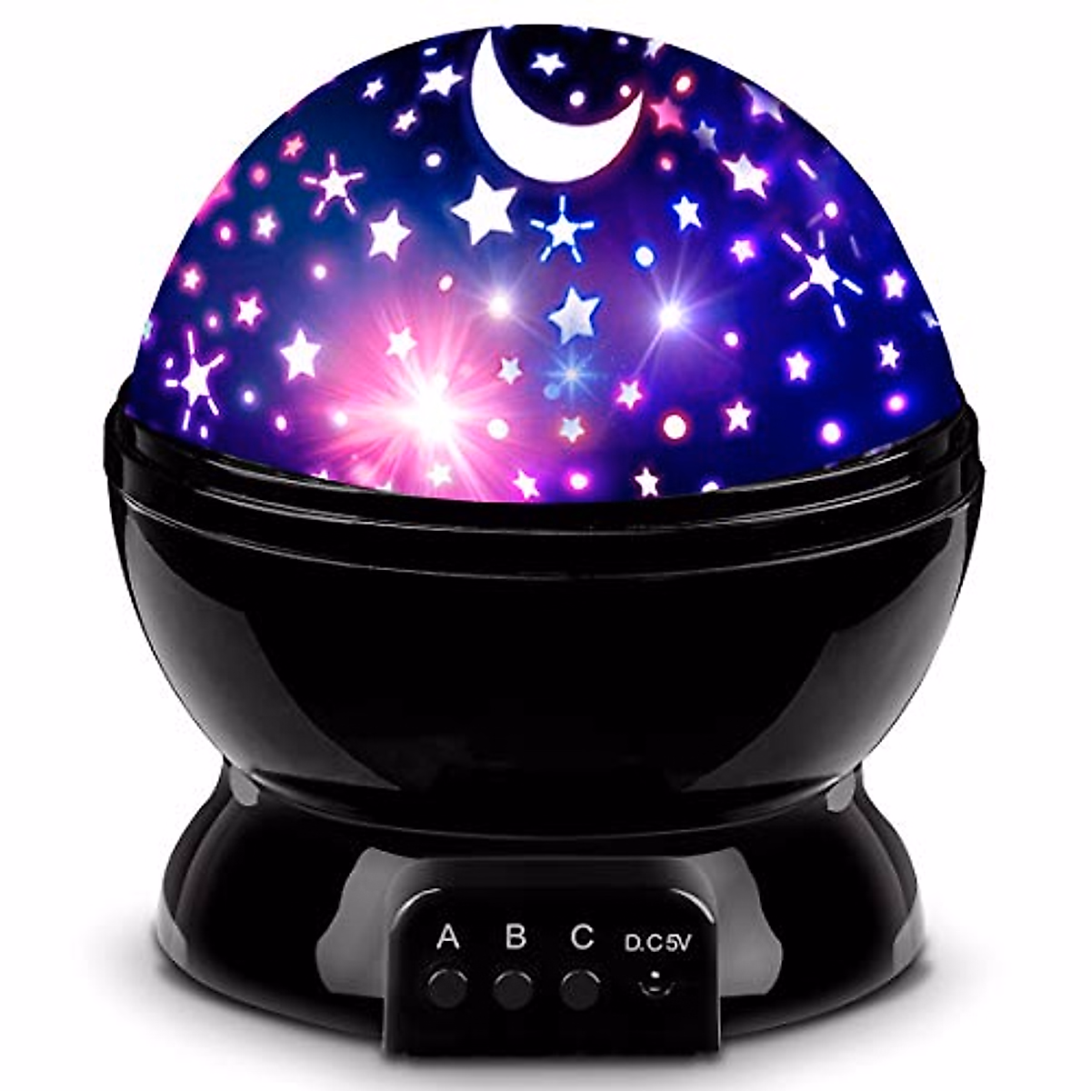 MOKOQI Dream Rotating Projection Lamp Star Projector Night Lights for Kids, Birthday Gifts for 1-4-6-14 Year Old Girl Boy Kids Bedroom, Glow in The Dark Stars Moon for Child Asleep Peacefully