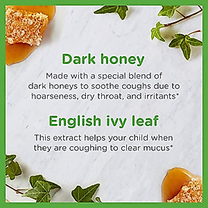 Zarbee's Kids Cough + Mucus Daytime for Children 2-6 with Dark Honey, Ivy Leaf, Zinc & Elderberry, 1 Pediatrician Recommended, Drug & Alcohol-Free, Mixed Berry Flavor, 8FL Oz