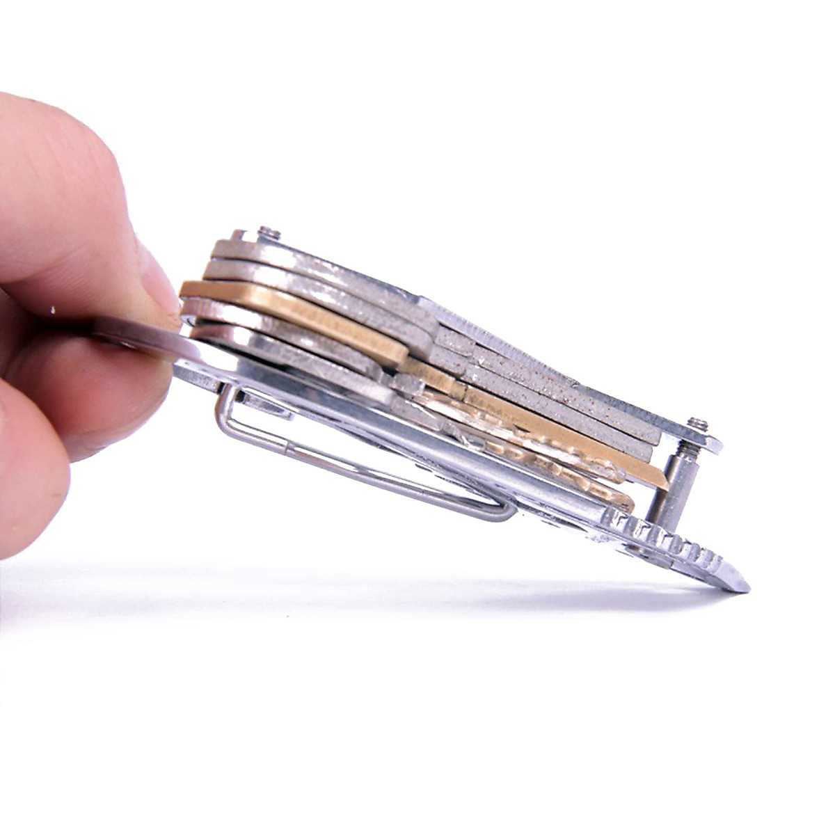 Pocket Tool, Key Holder, Multi Tool For Men, Pocket Clip With Pry Bar Bottle Opener Belt Cutter