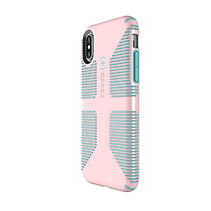 Speck Products CandyShell Grip Cell Phone Case for iPhone XS/iPhone X - Quartz Pink/River Blue