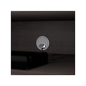 Bush Business Furniture Studio C Floor Standing Electric Indoor Fireplace with Shelf, 32-inch W, Storm Gray (SCS132SGFRK)