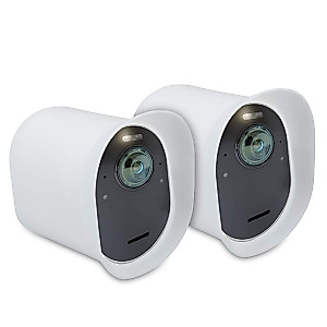 kwmobile 2X Skin Compatible with Arlo Ultra/Arlo Pro 3 / Pro 4 - Silicone Security Camera Case Outdoor CCTV Cover - White