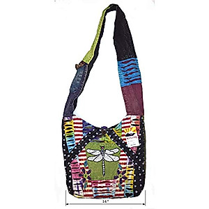 Dragonfly Cross Body Hobo Bag Handcrafted