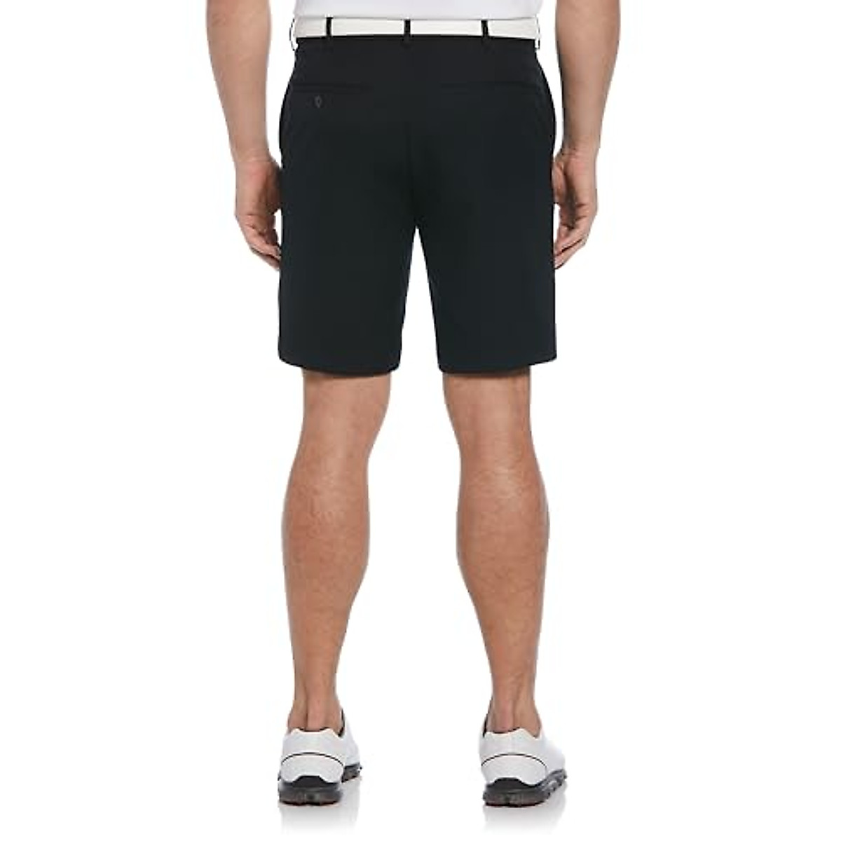 PGA TOUR Mens Flat Front With Expandable Waistband (Size 30 - 44) Golf Shorts, Black, 34 US