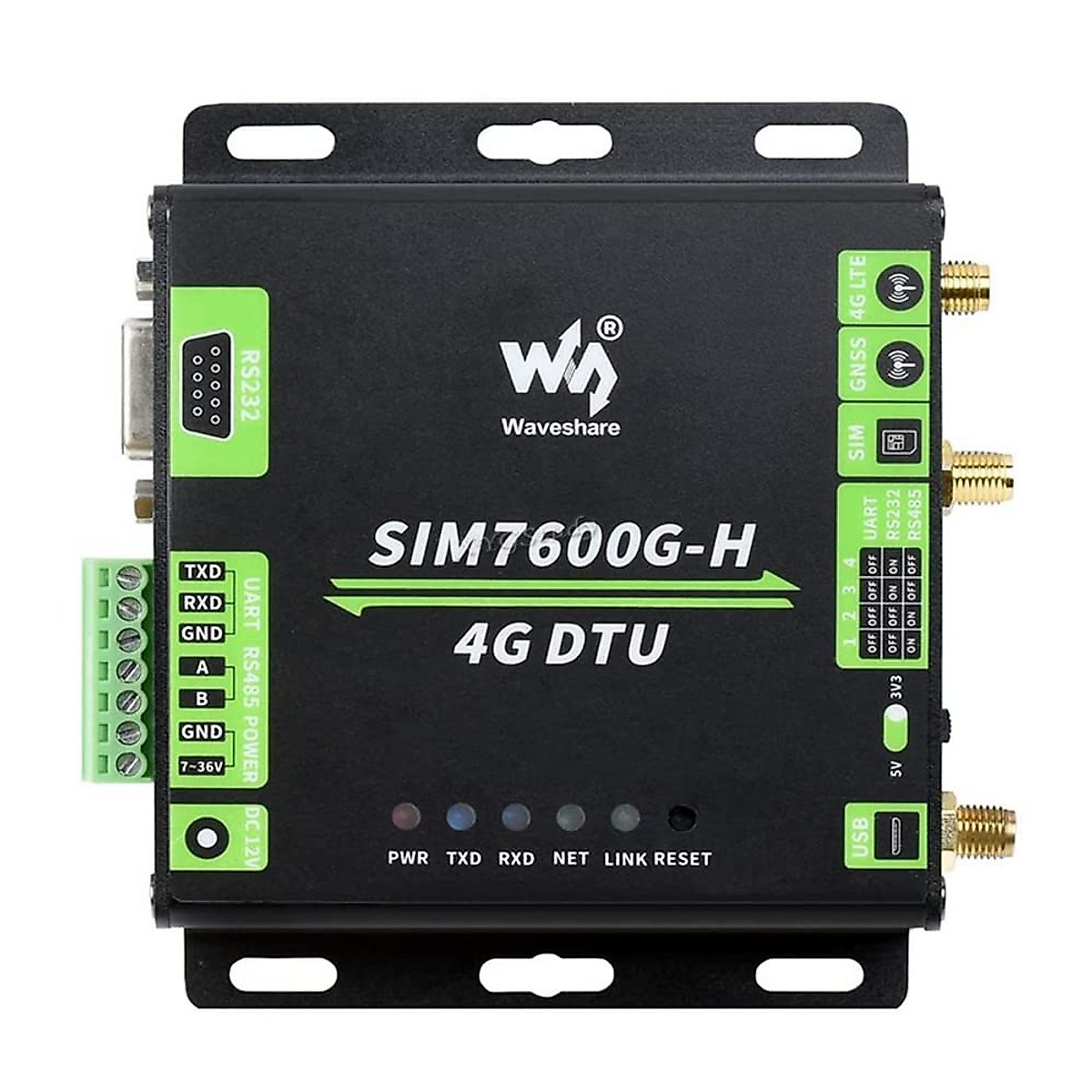 Industrial Grade SIM7600G-H 4G DTU USB UART/RS232/RS485 Multi Interfaces Communication, LTE Global Band Support @XYGStudy