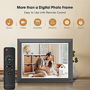 16.2-Inch Large Digital Picture Frame, Nethgrow WiFi Digital Photo Frame Touch Screen with 32GB Storage, Auto-Rotate, Motion Sensor, Share Photos and Videos via App Email, Wall Mountable