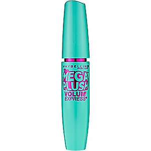 Maybelline New York Volume Express Mega Plush Washable Mascara, Blackest Black, 0.3 Fluid Ounce, (K1147800)