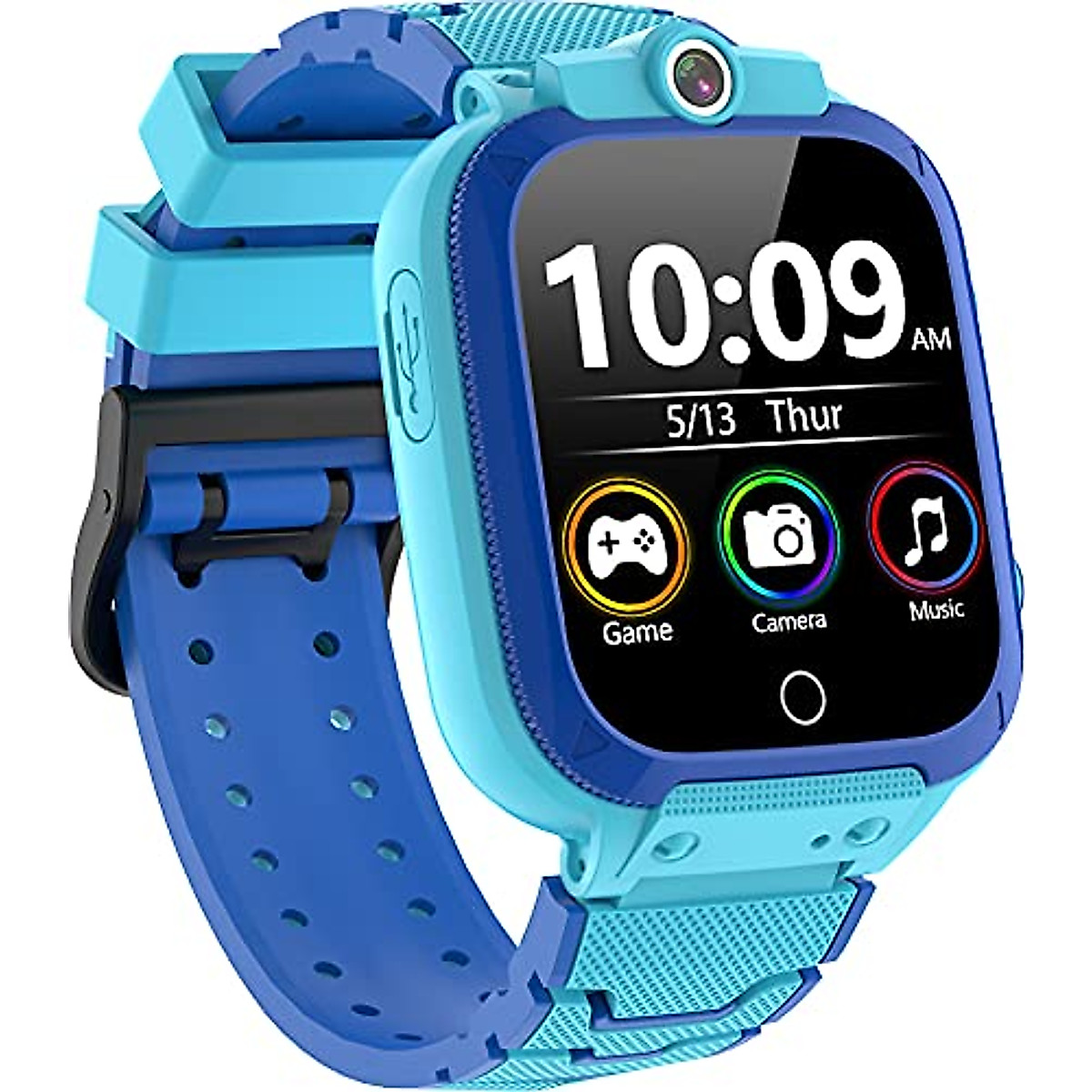 Kids Smart Watch for Boys Girls Game Smartwatch with 14 Educational Games HD Dual Camera Touchscreen Music Video Player 12/24 Hr Alarm Clock Pedometer Toddler Watch Learning Toys (Blue)