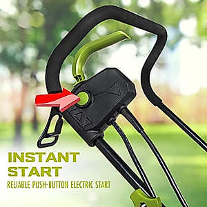 Sun Joe AJ801E 12-Amp 13-Inch Electric Dethatcher and Scarifier w/Removeable 8-Gallon Collection Bag, 5-Position Height Adjustment, Airboost Technology Increases Lawn Health, 13 inch, Green