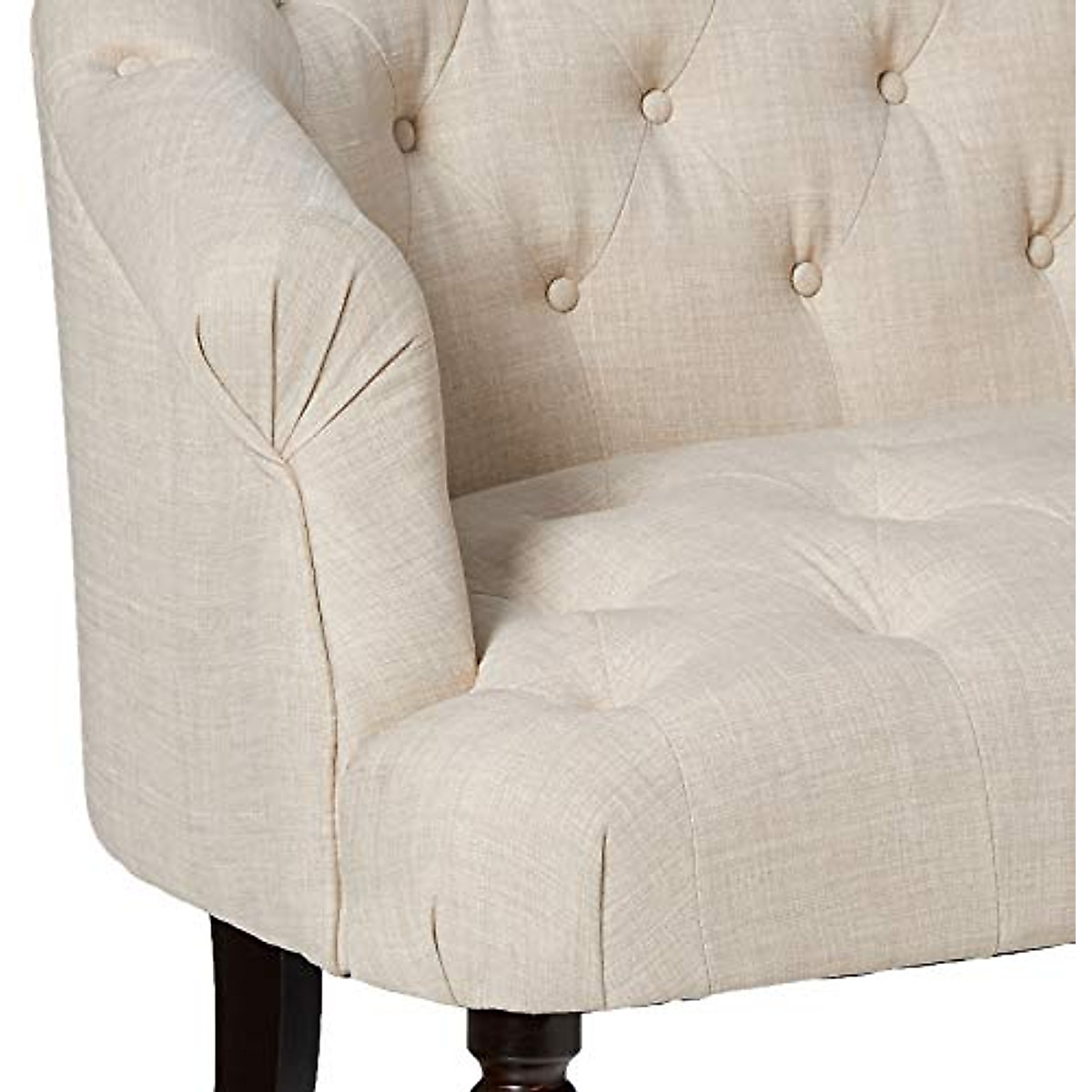 Rosevera C18-1 (1-B) Garner Chesterfield Settee Loveseat, Beige