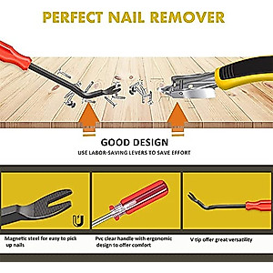 3 Pieces Heavy Duty Staple Remover Tools for Upholstery and Construction, Professional Tack Puller Set, Nail Puller for Quickly and Easily Extract all Kinds of Nails