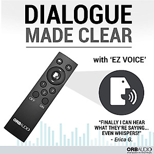 Orb Audio: 'Voice Pro' Stereo Soundbar and Dialogue-Clarifying TV Speakers. Crisp Lifelike TV Audio with Voice Boost On Demand, True Stereo Separation, Theater Sound and Remote Control
