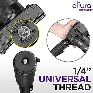 Altura Photo 62-Inch Camera Monopod - Heavy Duty Monopod for Cameras Canon, Nikon & Sony Mirrorless & DSLR, Steady Photography Monopod, Easy to Carry & Portable Monopod Lightweight w/Pouch