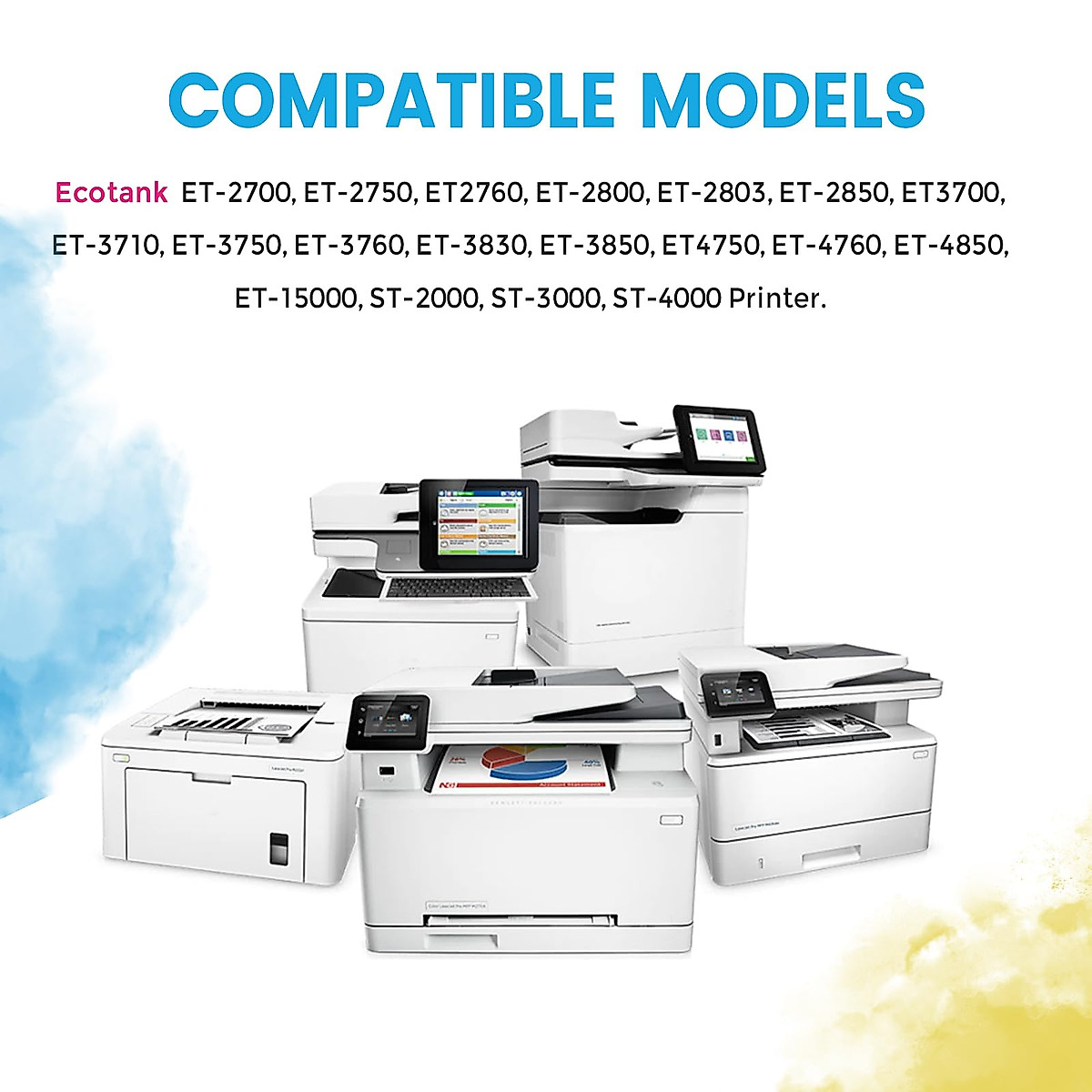 Volca Spares T502 502 T522 522 Ink Refill Bottles for Epson EcoTank Printer ET-2800 ET-2850 ET-3830 ET-3843 ET-3850 ET-4800 ET-4850 ET-15000 ET-2750 ET-2760 ET-2720 ET-2400
