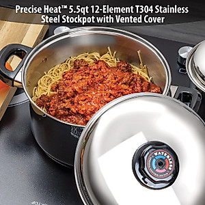 Precise Heat 5-1/2-Quart Surgical Stainless-Steel Stockpot