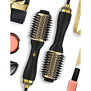 LANDOT Hair Blow Dryer Brush and Volumizer, One-Step Hot Air Brush for Drying, Straightening, Volumizing