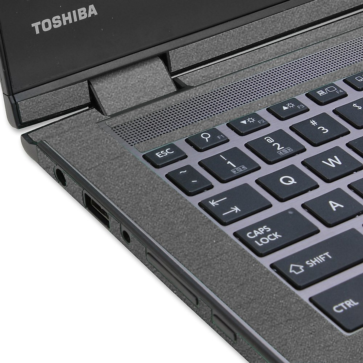 Skinomi Brushed Steel Full Body Skin Compatible with Toshiba Satellite Radius (2015, 14 inch)(Full Coverage) TechSkin with Anti-Bubble Clear Film Screen Protector