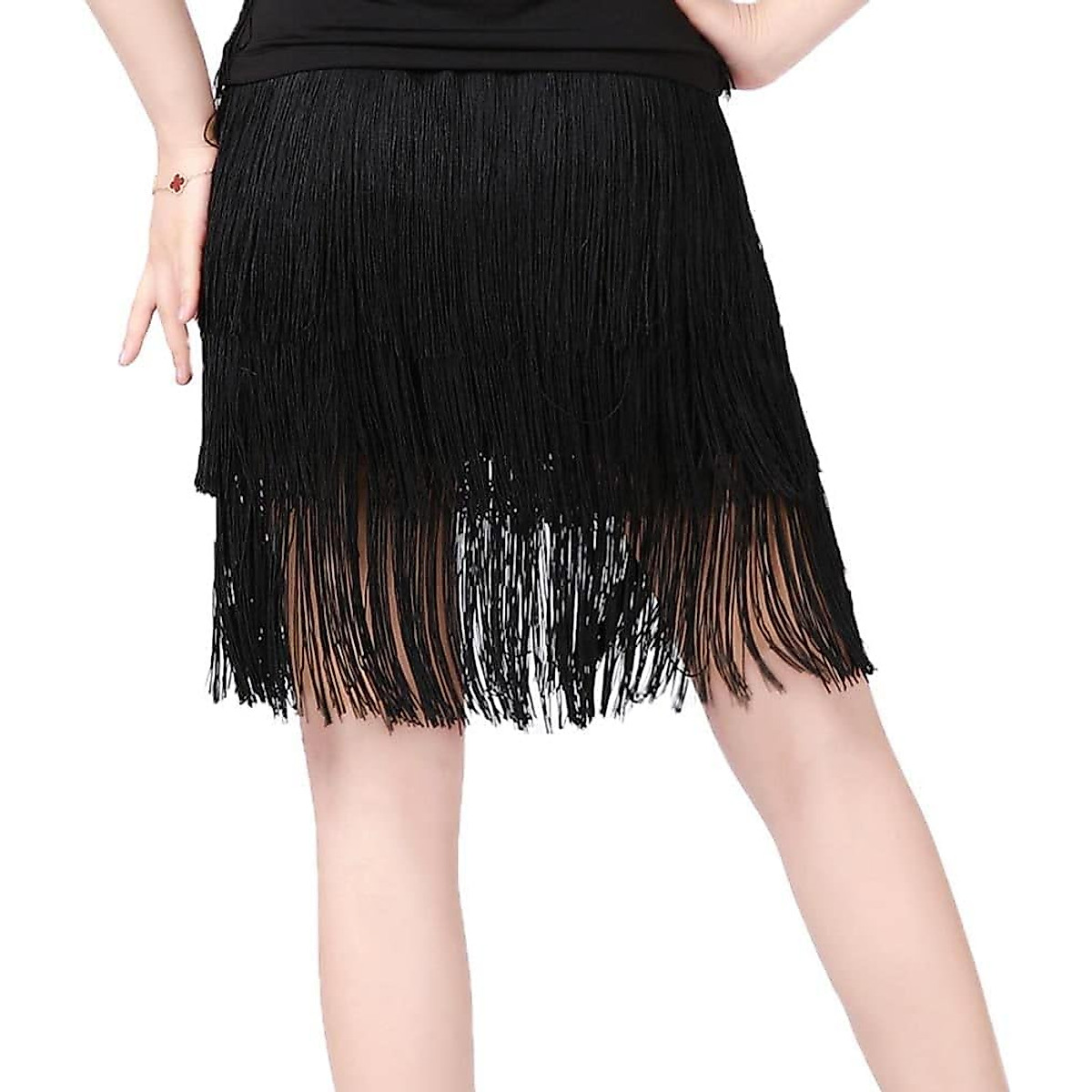 10 Yards Sewing Fringe Trim, BetterJonny 6inch Tassel Fringe Trim for Sewing Long Chainette Fringe Tassel Trim DIY Crafts and More Other Sewing Projects for Wedding, Party Decorations (Black)