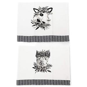 Barn Animals Embellished Dishtowels