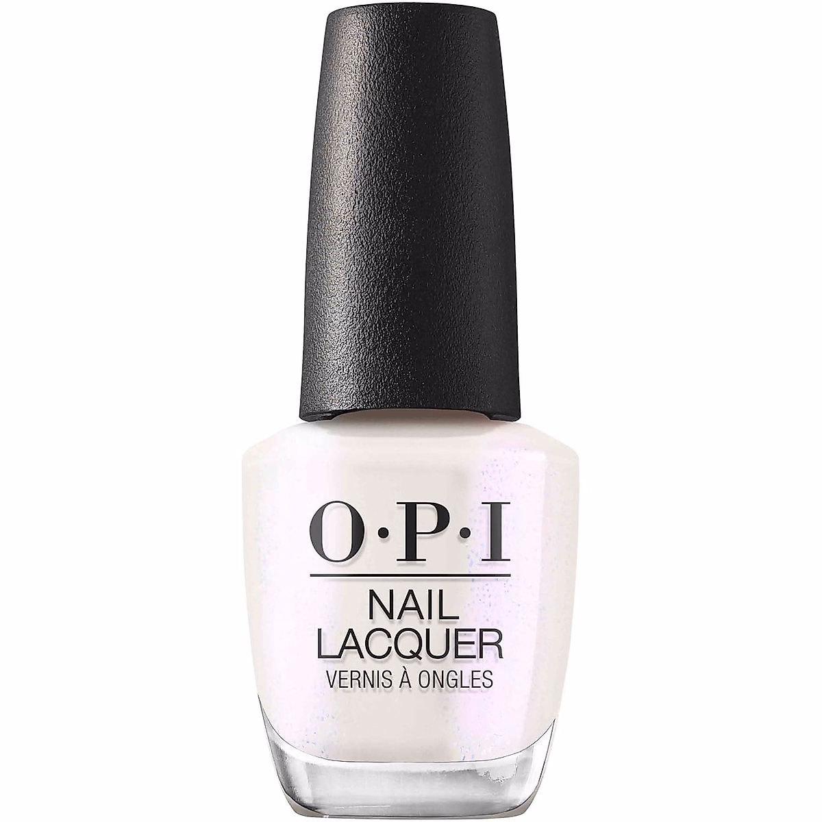 OPI Nail Lacquer, Opaque Shimmer Finish White Nail Polish, Up to 7 Days of Wear, Chip Resistant & Fast Drying, Holiday 2023 Collection, Terribly Nice, Chill 'Em With Kindness, 0.5 fl oz