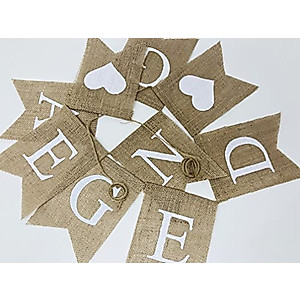 Shimmer Anna Shine Engagement Party Decorations Engaged Burlap Banner