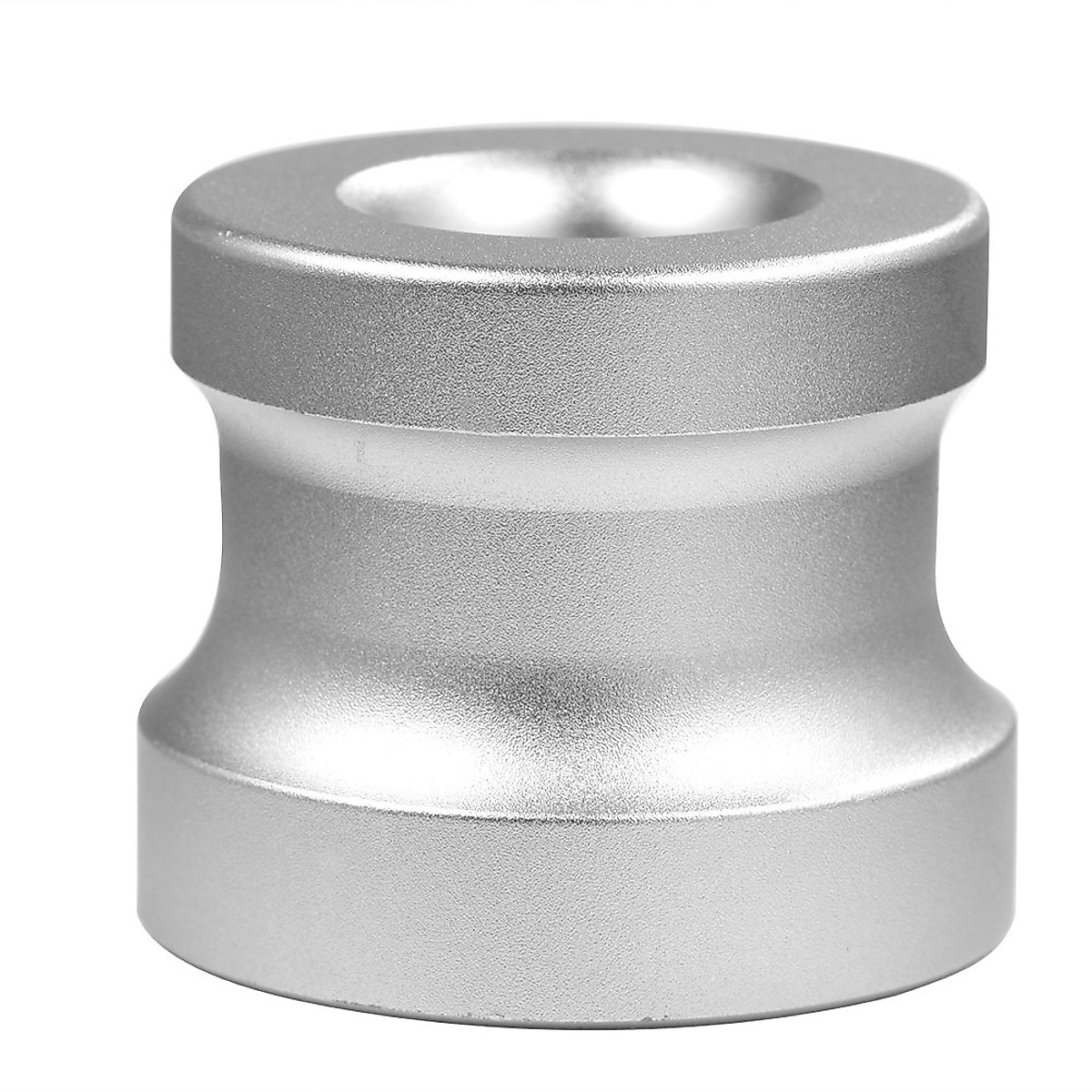 Salmue 2-Level Silver Metal Razor Stand, Portable Pedestal Base Holder