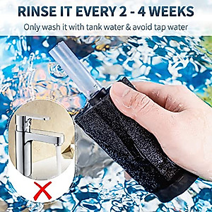 Pawfly Aquarium Bio Sponge Filter Quiet Betta Fry Shrimp and Small Fish Foam Filter for Fish Tanks up to 20 Gallons