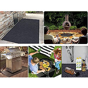 SMART HOME CHEF Under Grill Mat Rubber Backing Layer Waterproof Oil Drain Pan Absorb Liquid Garage Mat for Under Car Protects Floor Washable and Reusable Garage Floor Mat (36"x30" Original Mat)