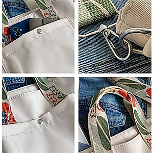 Women Shoulder Bag Chic Hobo Handbag Vintage Canvas Tote Bag Purse Casual Satchel Bucket Bag