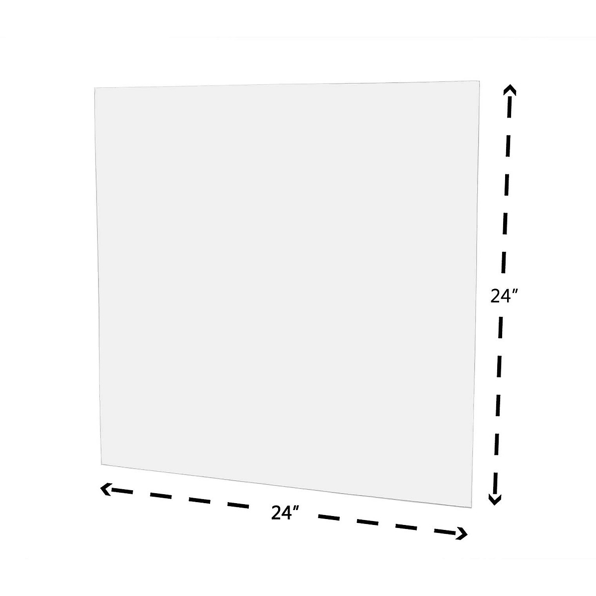 Acrylic Clear Plexiglass Cast Sheet 1/4" x 24" x 24" Nominal